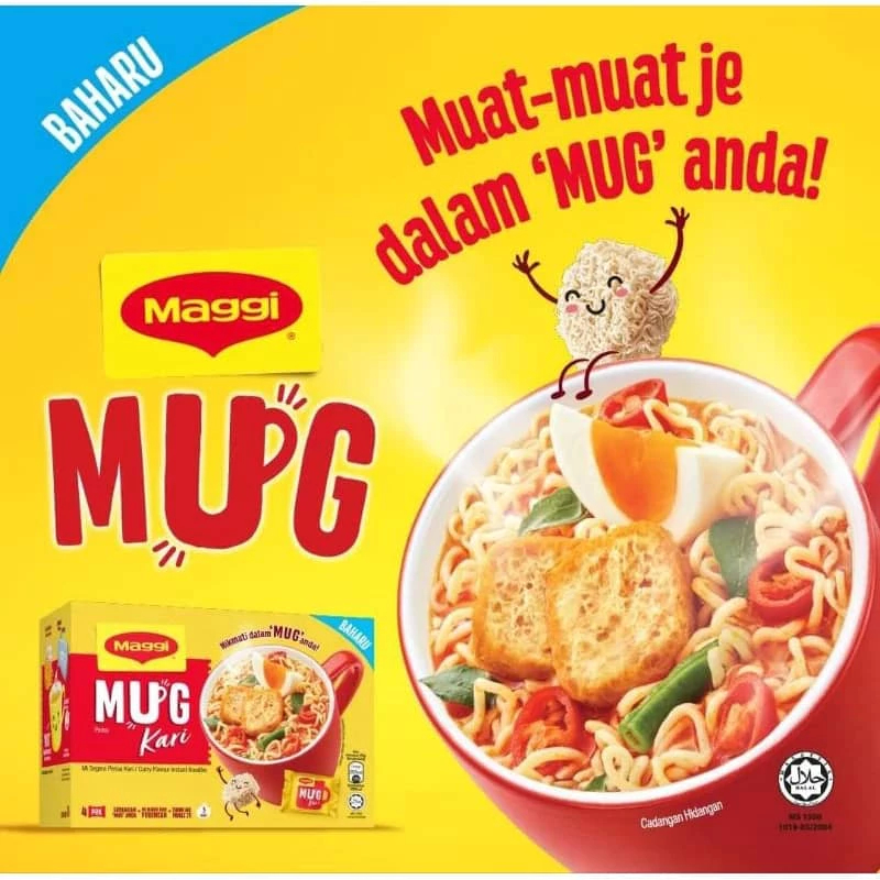 MAGGIE MUG CURRY/CHICKEN - 1PACK ( 4 X 57G ) | Shopee Malaysia