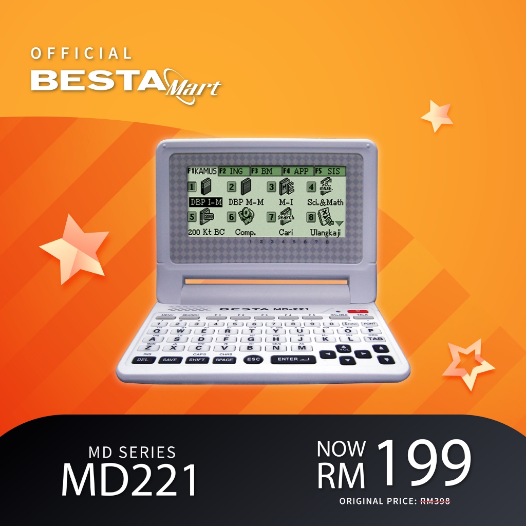 Besta electronic dictionary MD221 / Besta Kamus Elektronik MD221 - BM , BI ONLY | Shopee Malaysia