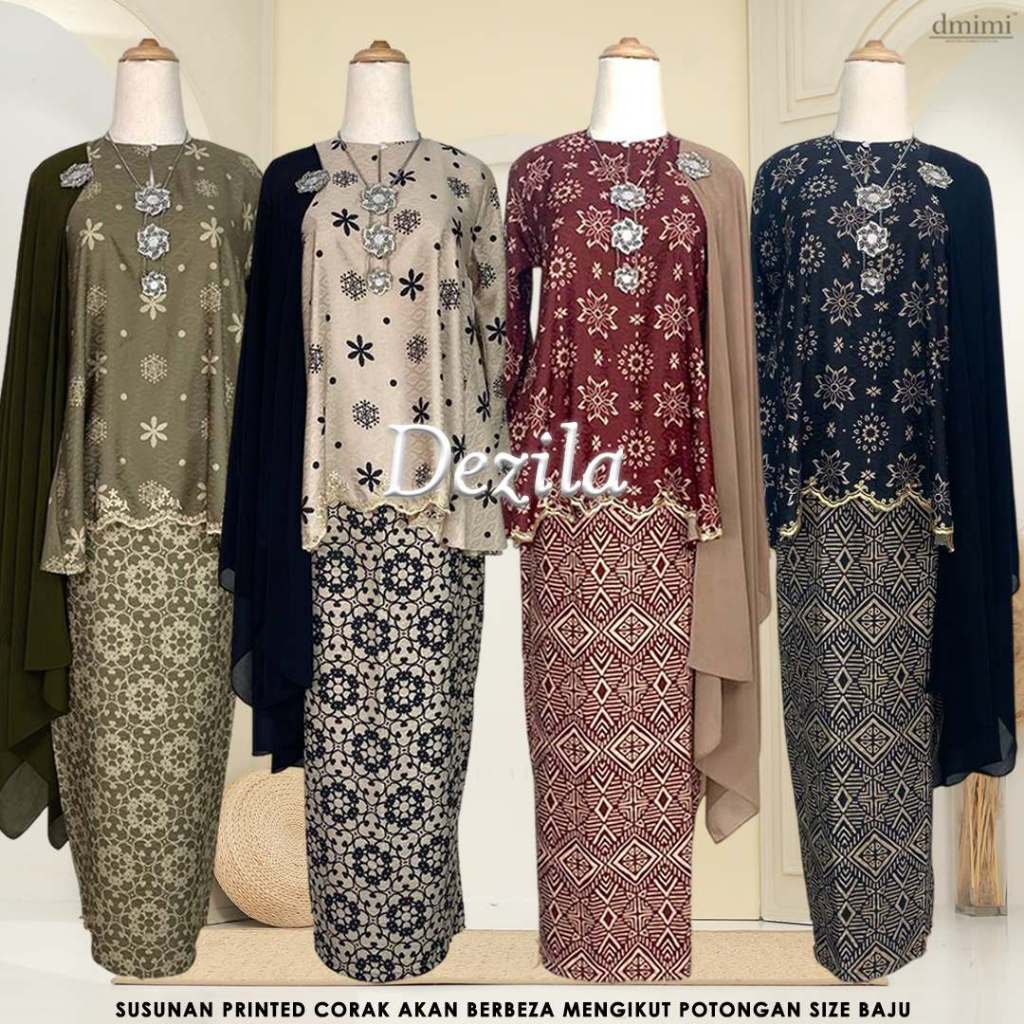 DMIMI Baju Kurung Moden DEZILA | Mini Kurung Batik Moden | Premium Dobby Silk | Small Size to ...