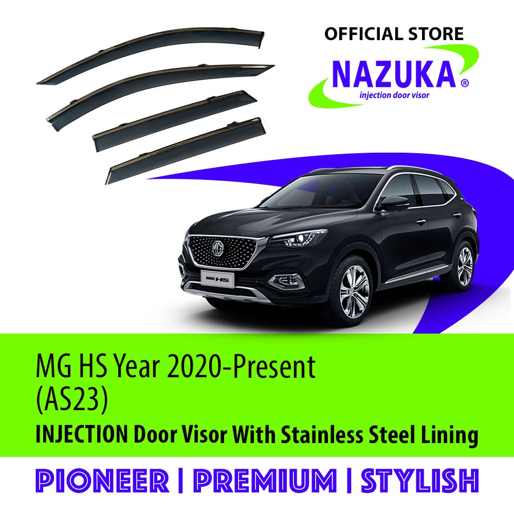 NAZUKA Injection Door Visor for MG HS (2020-Present) With Stainless ...