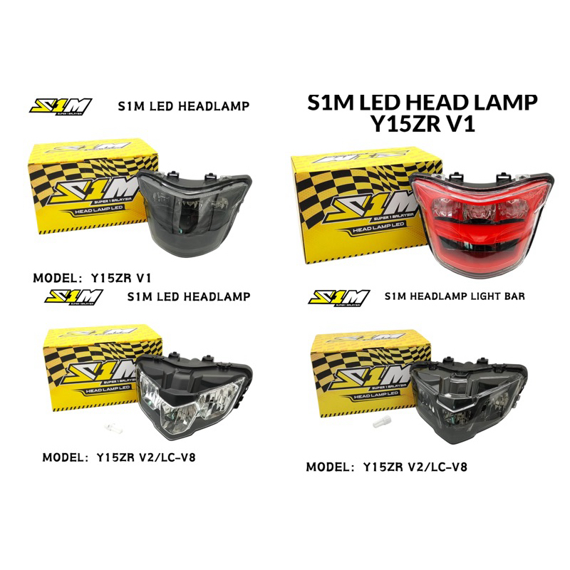 (S1M) head lamp LAMPU DEPAN LED Yamaha Y15 v1 v2 Y15zr HEAD LAMP DP ZHIPAT IMPORT LAMPU GABAN ...
