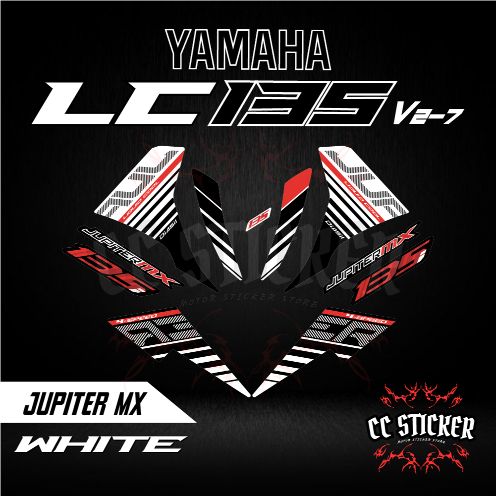 YAMAHA LC135 V2/V3/V4/V5/V6/V7 | MOTOR STICKER STRIPE JUPITER MX 2015 ...