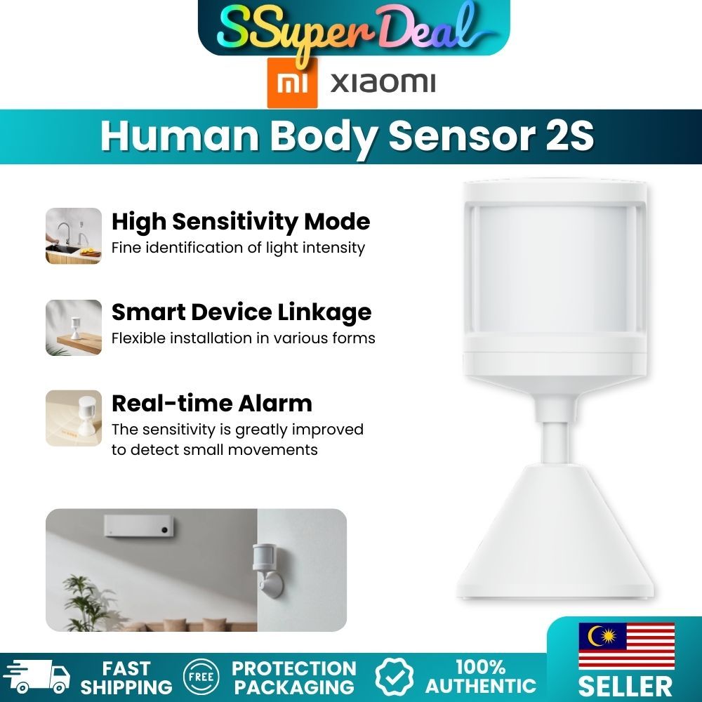 (CN)Xiaomi Human Body Sensor 2S Motion Sensor Smart Human Body Sensor ...
