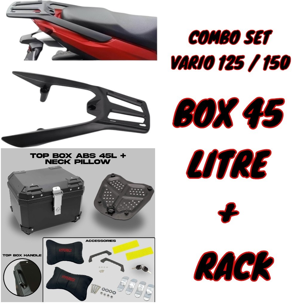 VARIO 125 150 160 ADV 160 BOX CARRIER RACK BOX VARIO125 BOX 45LITRE ...