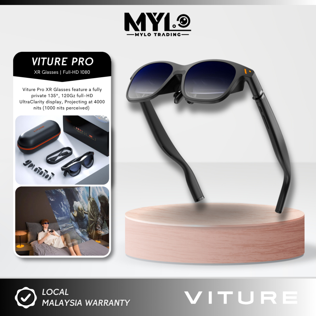 VITURE Pro XR | AR Glasses 135" 120Hz Full HD UltraClarity Display Smart Glasses for Android ...