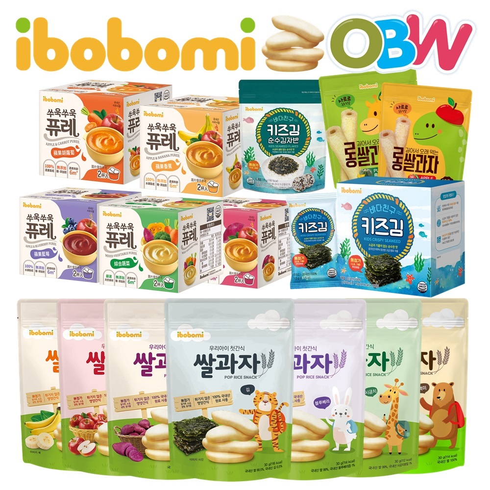 Ibobomi Korea Organic Pop Rice Snack | Kids Seaweed | Baby Puree | Baby ...