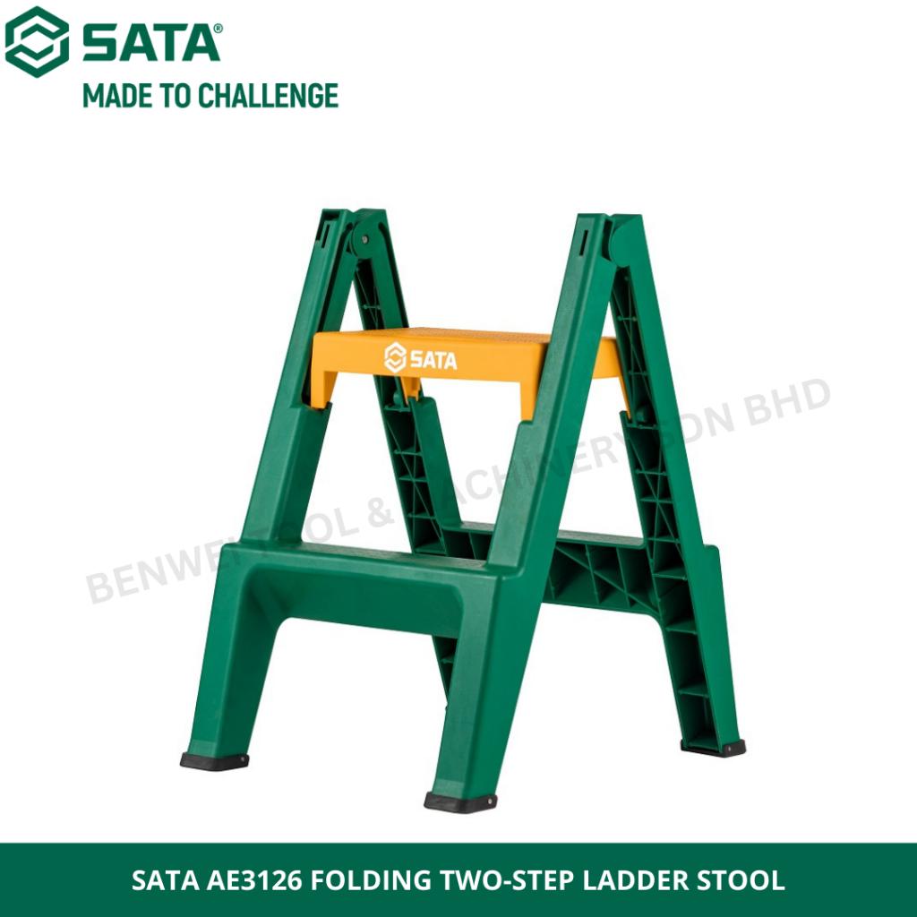 SATA AE3126 FOLDING TWO-STEP LADDER STOOL / HEAVY DUTY LATTER / DOUBLE ...