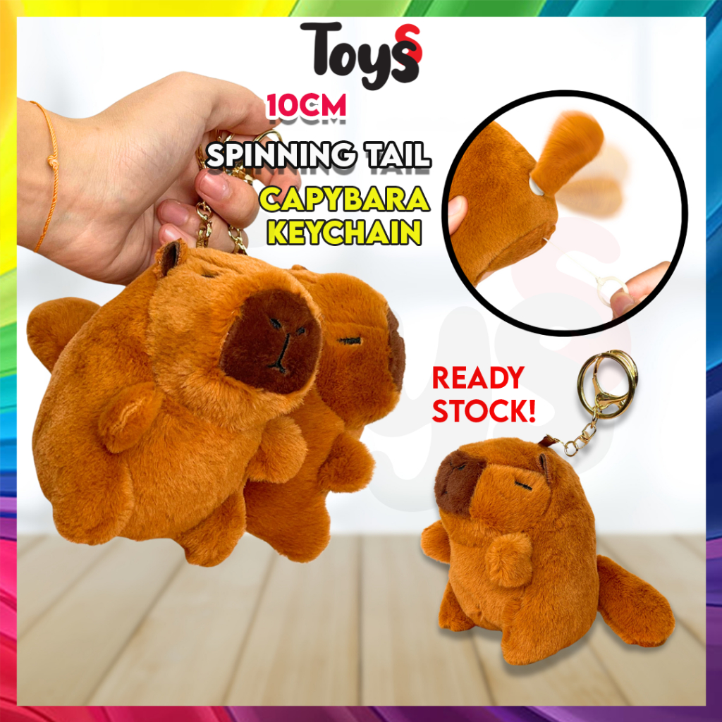 Toyss Capybara Keychain Patung Plushies Kapibala Cabibara Cappybara ...