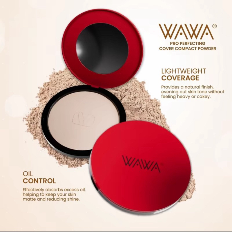 WAWA PRO PERFECTING COMPACT POWDER | WAWA COMPACT POWDER 10G | Shopee ...