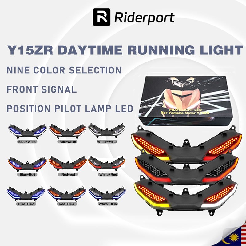 YAMAHA Y15 Y15ZR V1 V2 LED MATA GABAN WITH RUNNING SIGNAL POSITION LAMP LED PILOT LAMP LED LAMPU ...