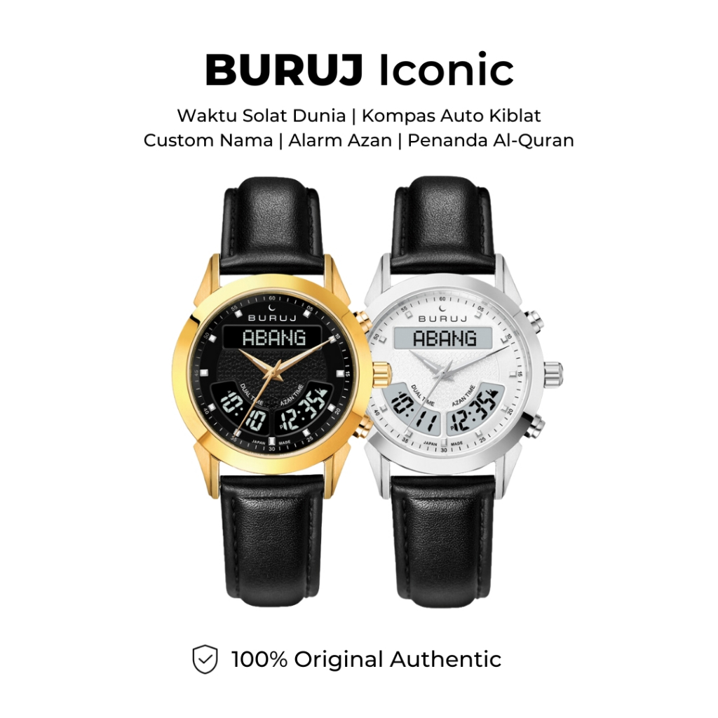 [ORIGINAL] BURUJ Iconic Jam Tangan Azan Jam Azan Digital Jam Waktu ...