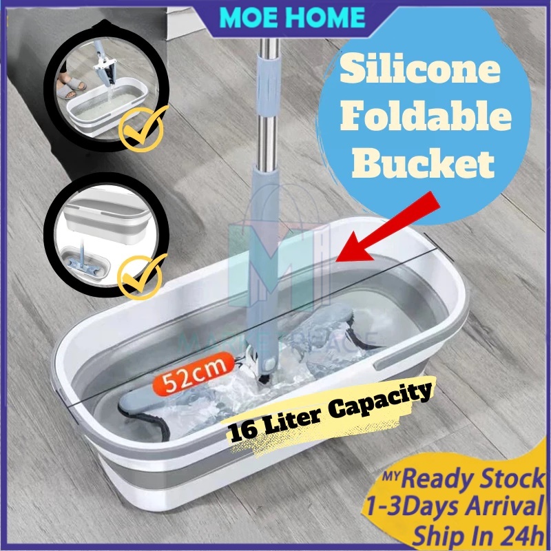 Foldable Bucket 16L Bathroom Foldable Basin Collapsible Water Pail ...