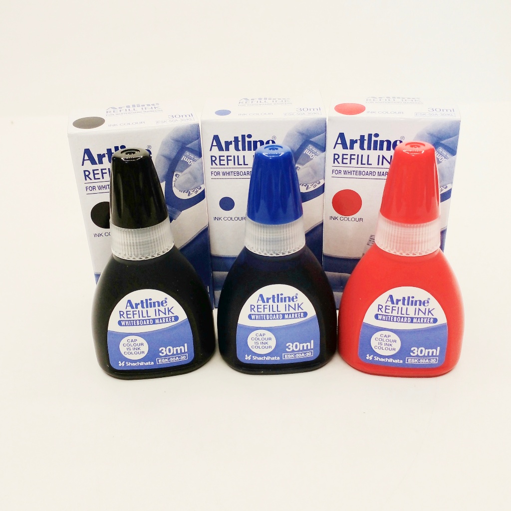 ARTLINE REFILL INK FOR WHITEBOARD MARKERS 30ML (RED,BLUE,BLACK ...