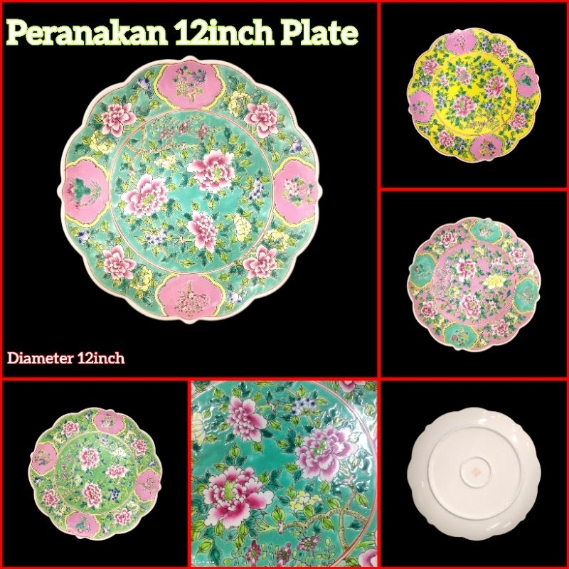 Beautiful Peranakan Nonya Nyonya Hand Painted 12inch Ceramic Plate ...