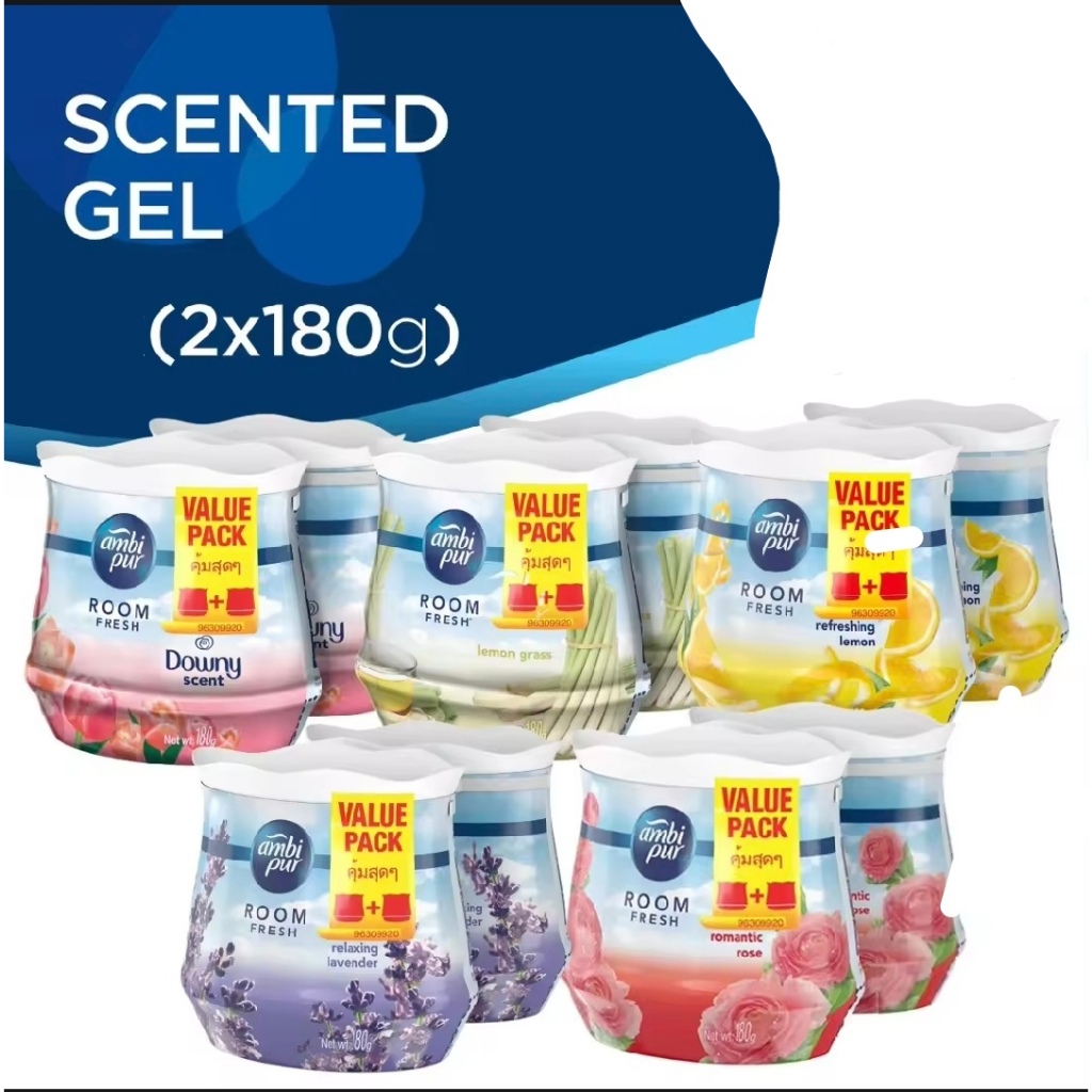 Ambi Pur Room Fresh Gel Air Refreshing Gel Relaxing (2x180g),Gel Menyegarkan Bilik Ambi Pur ...