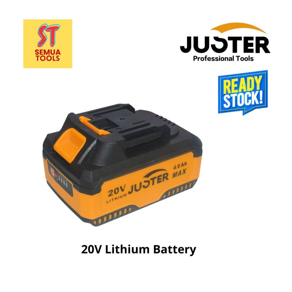 New JUSTER Lithium ion Battery 20V Rechargable Battery Lithium | Shopee ...