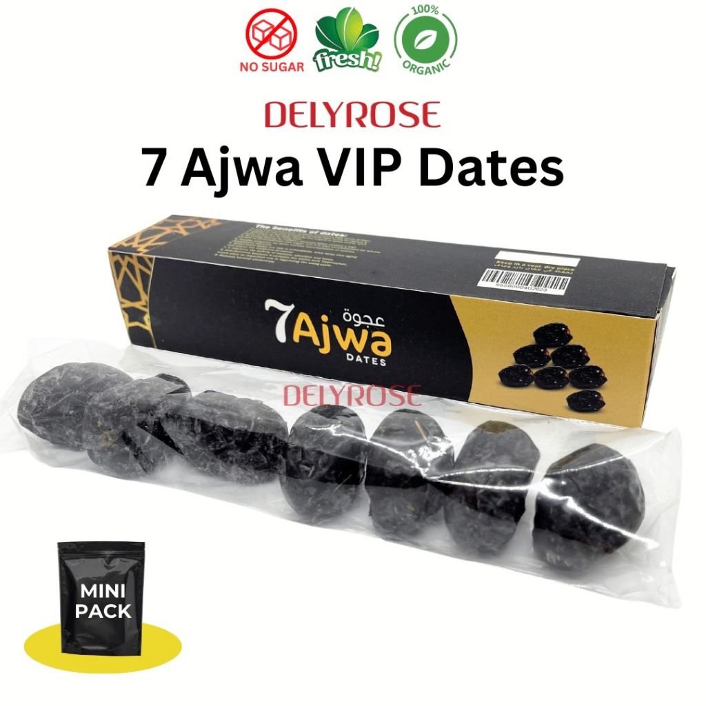 Kurma 7 Ajwa VIP Dates Arab Saudi Mini Pack | Shopee Malaysia