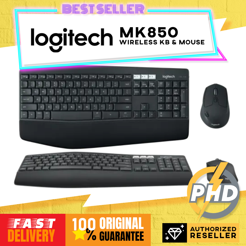 Logitech Mk850 Multi Device Wireless Keyboard And Mouse Combo 2 4ghz Wireless And Bluetooth