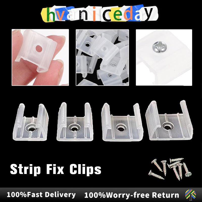 30PCS LED Neon Mounting Clips Holder Lights Fixed Clip Connector for ...