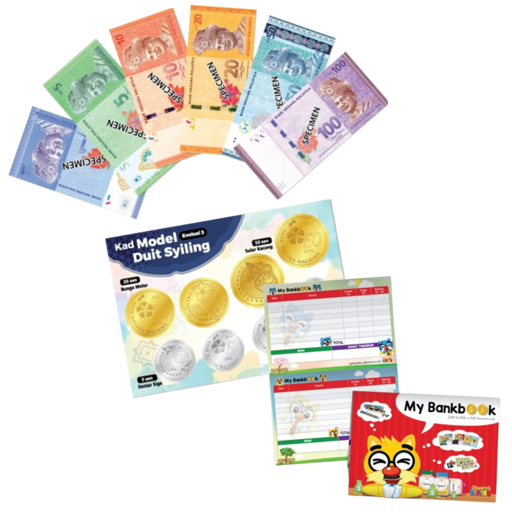 KAD MODEL WANG KERTAS & SYILING DAN MY BANK BOOK | Shopee Malaysia