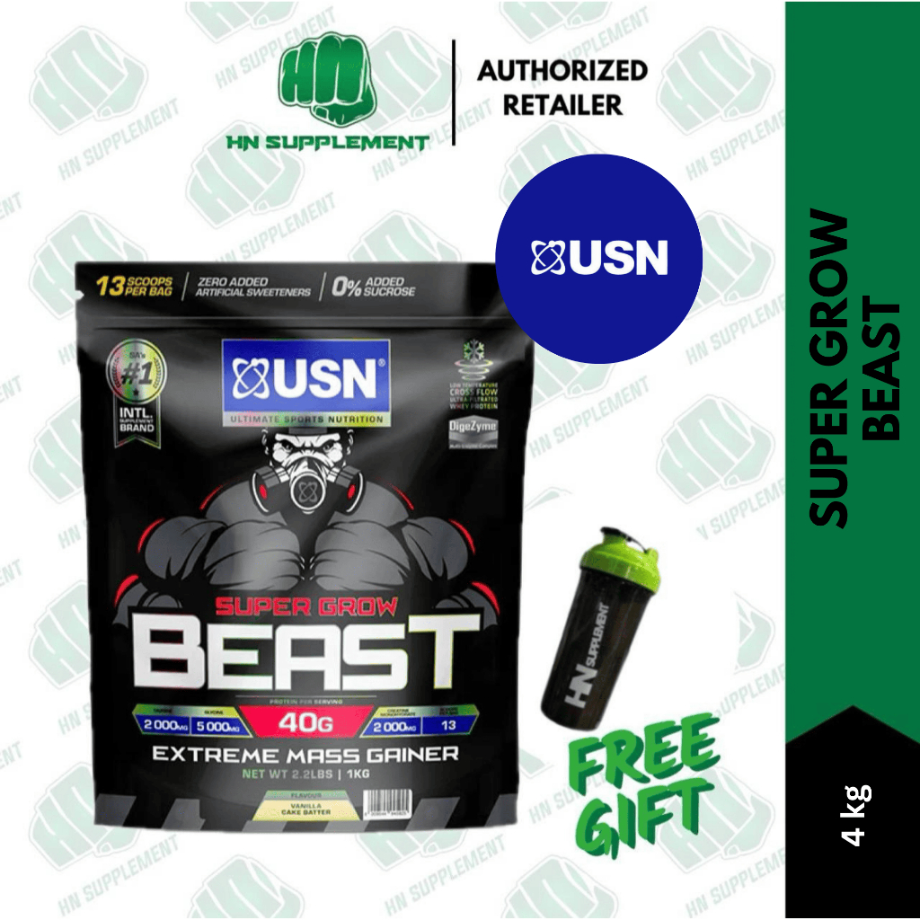USN Super Grow Beast Mass Protein 4kg | Shopee Malaysia