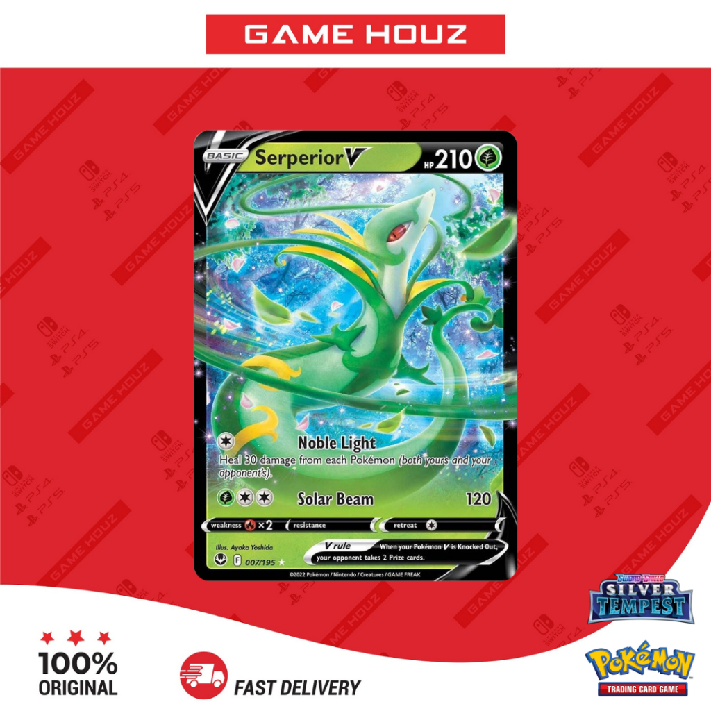 (PTCG) Serperior V (007/195) [SS12-Sword & Shield Silver Tempest] | Shopee Malaysia