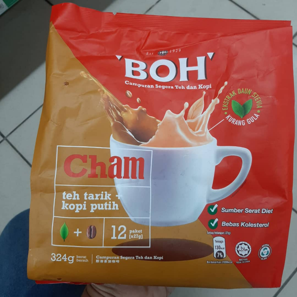 BOH campuran segera teh dan kopi CHAM teh tarik + kopi putih kurang ...