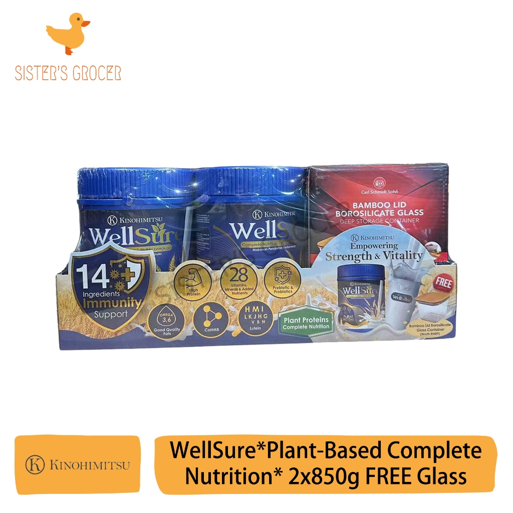 Kinohimitsu WellSure*Plant-Based Complete Nutrition* 2x850g FREE Bamboo ...