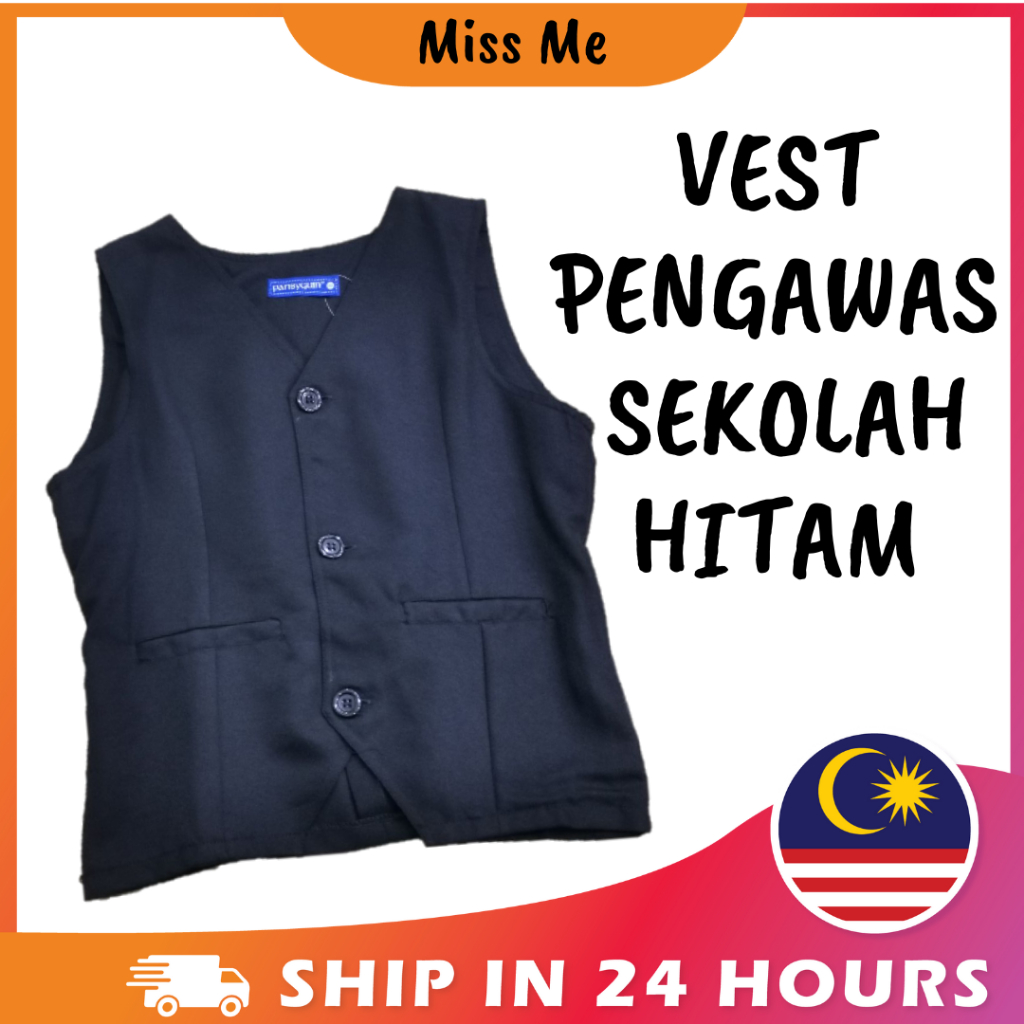 VEST SEKOLAH - HITAM (BLACK)missme | Shopee Malaysia