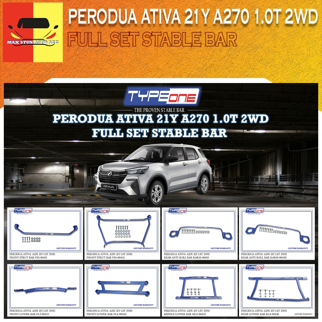 TYPE ONE 100% ORIGINAL PERODUA ATIVA 21Y A270 1.0T 2WD FULLSET STABLE ...