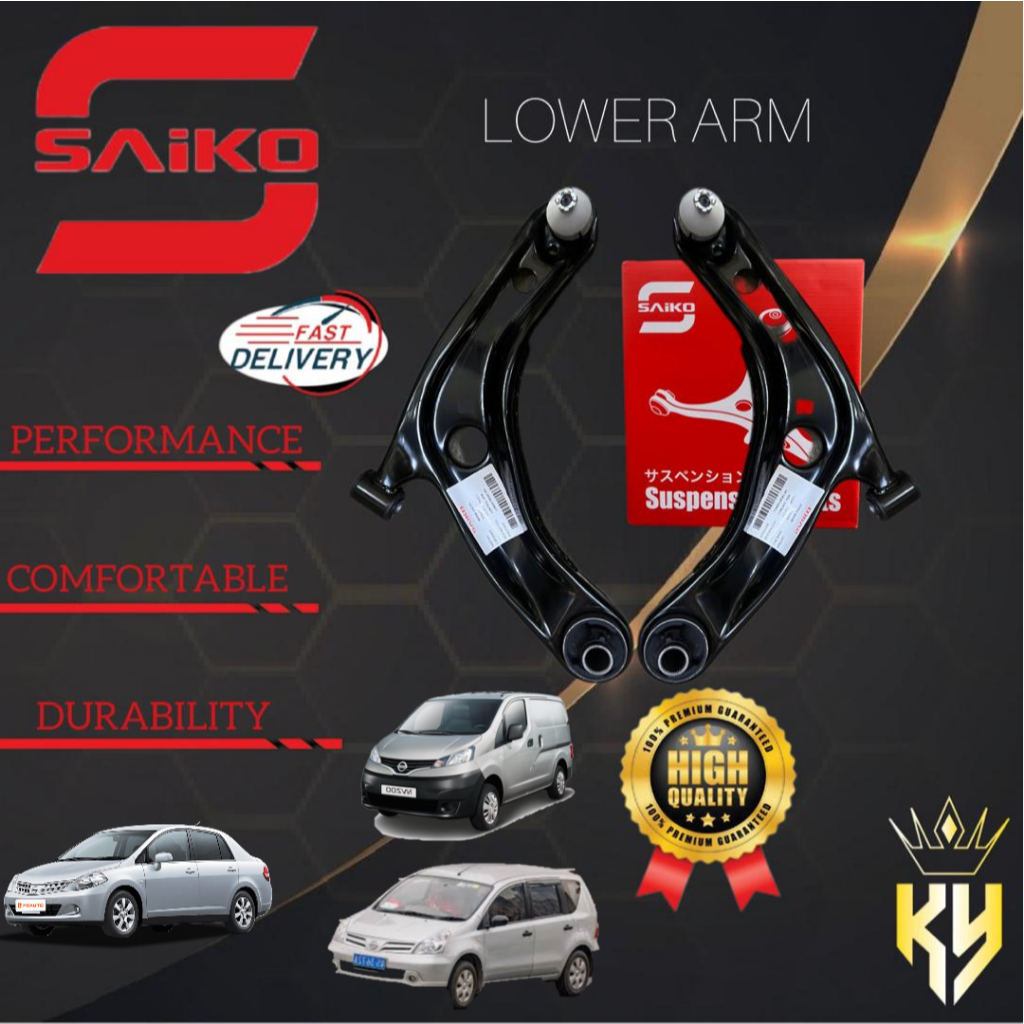 SAIKO FRONT LOWER ARM NISSAN LATIO C11 1.6, LIVINA, SYLPHY G11, NV200 ...