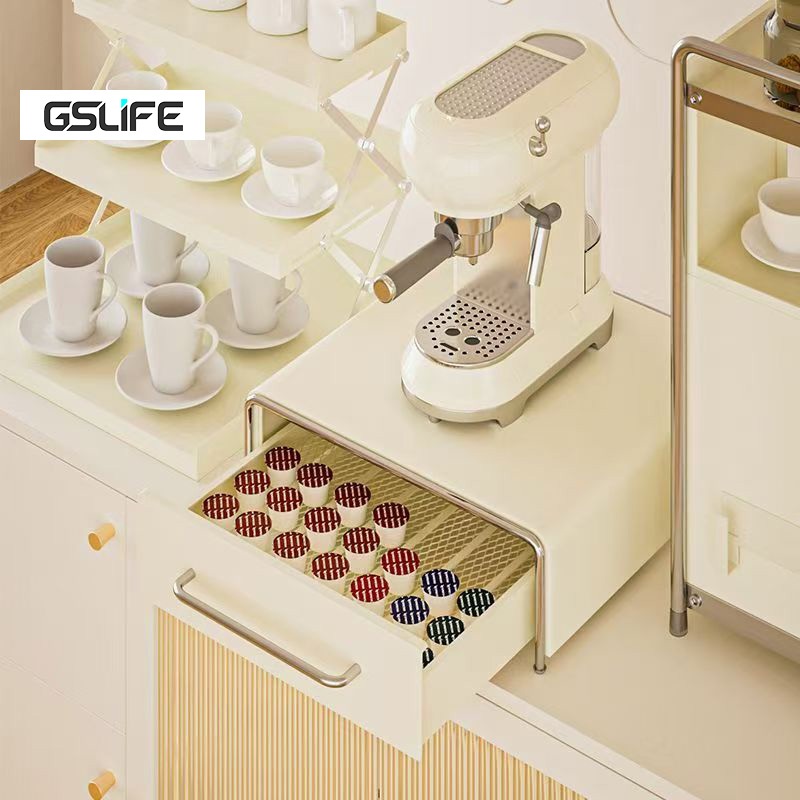 GSlife Capsule Coffee Storage Rack Coffee Machine Shelf Drawer Type Tea ...