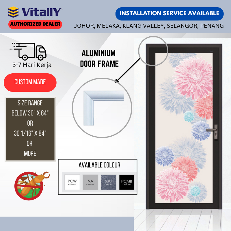 (Custom Made) Aluminium Door Frame / Frame Pintu Bilik Air / Frame ...