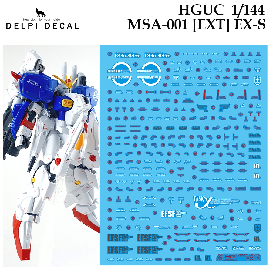 [DELPI DECAL] 538 [1] HG 1/144 MSA-001 [EXT] EX S EX-S GUNDAM WATER ...