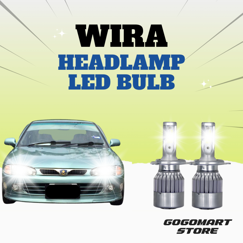 PROTON WIRA LED HEADLAMP H4 CAR LED LIGHT BULB 6000K Spotlight Mentol ...