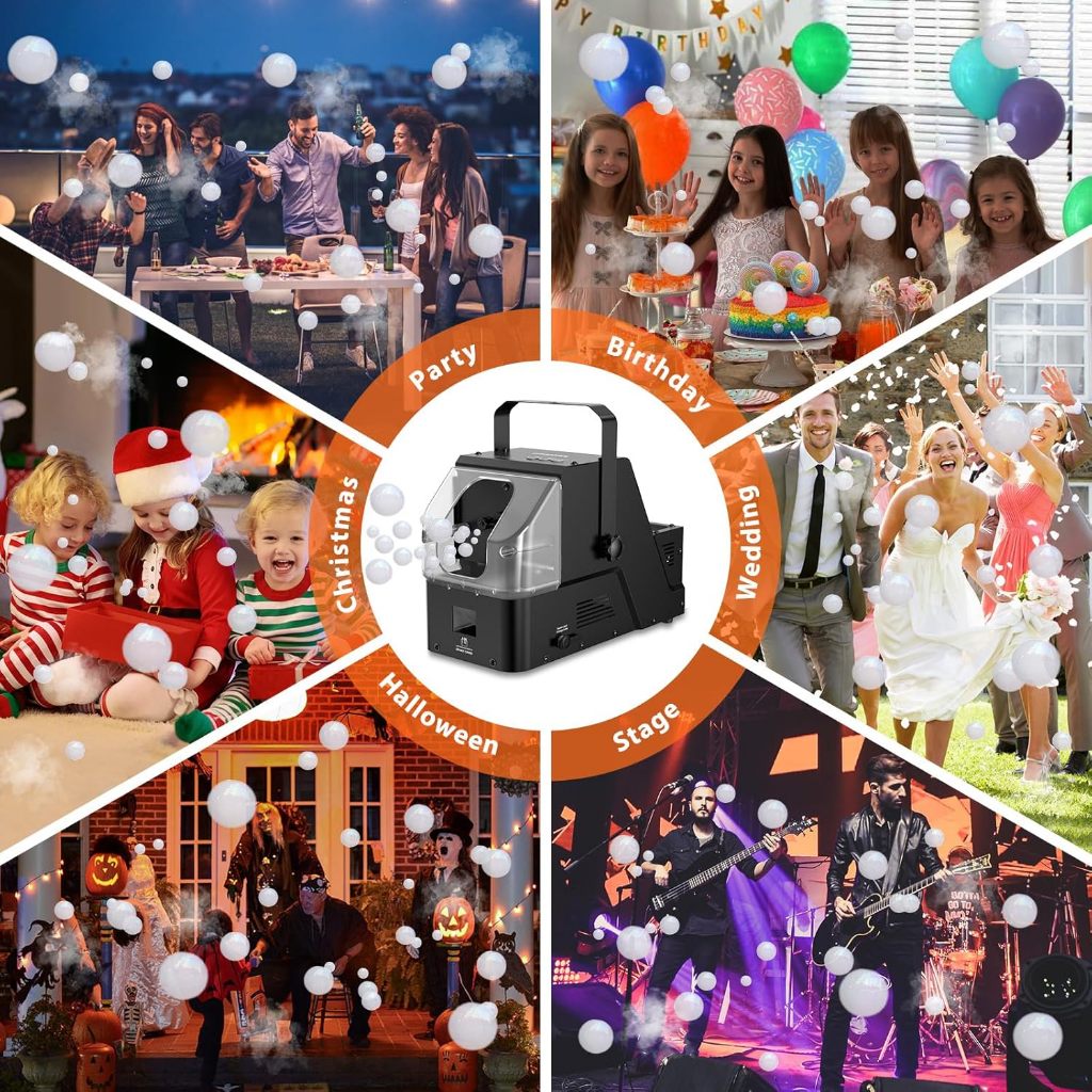 LMlight Smoke Bubble Machine Party Gift Giving Atmosphere Machine Stage ...