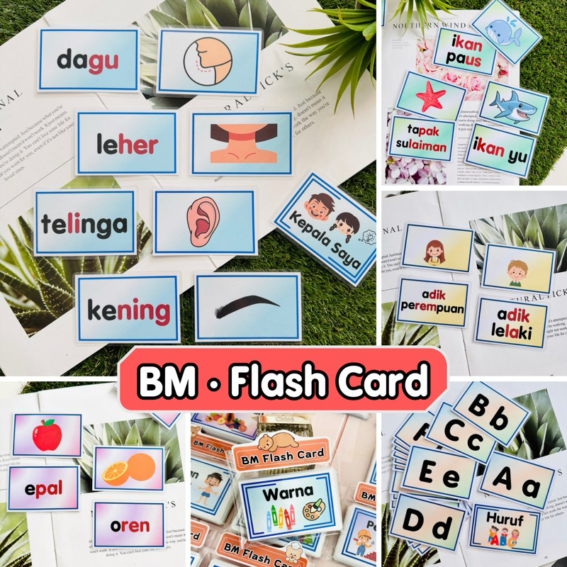 121 Bahasa Malaysia Flash Card·马来文识字字卡】BM｜马来文识字｜早教学习安静书 | Montessori ...