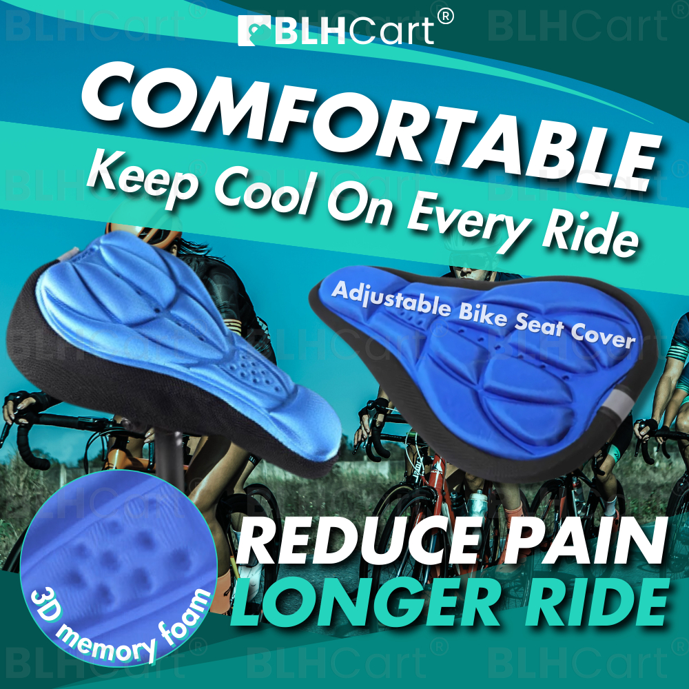 BLH Adjustable Cover Bicycle Seat Basikal MTB Bicycle Saddle Gel Pad ...