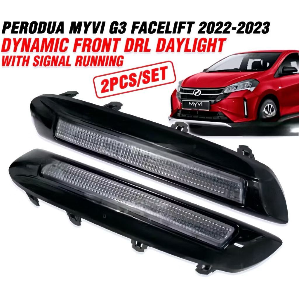 Perodua Myvi 2022-2024 Front DRL LED Daylight+Running Signal 8 | Shopee ...