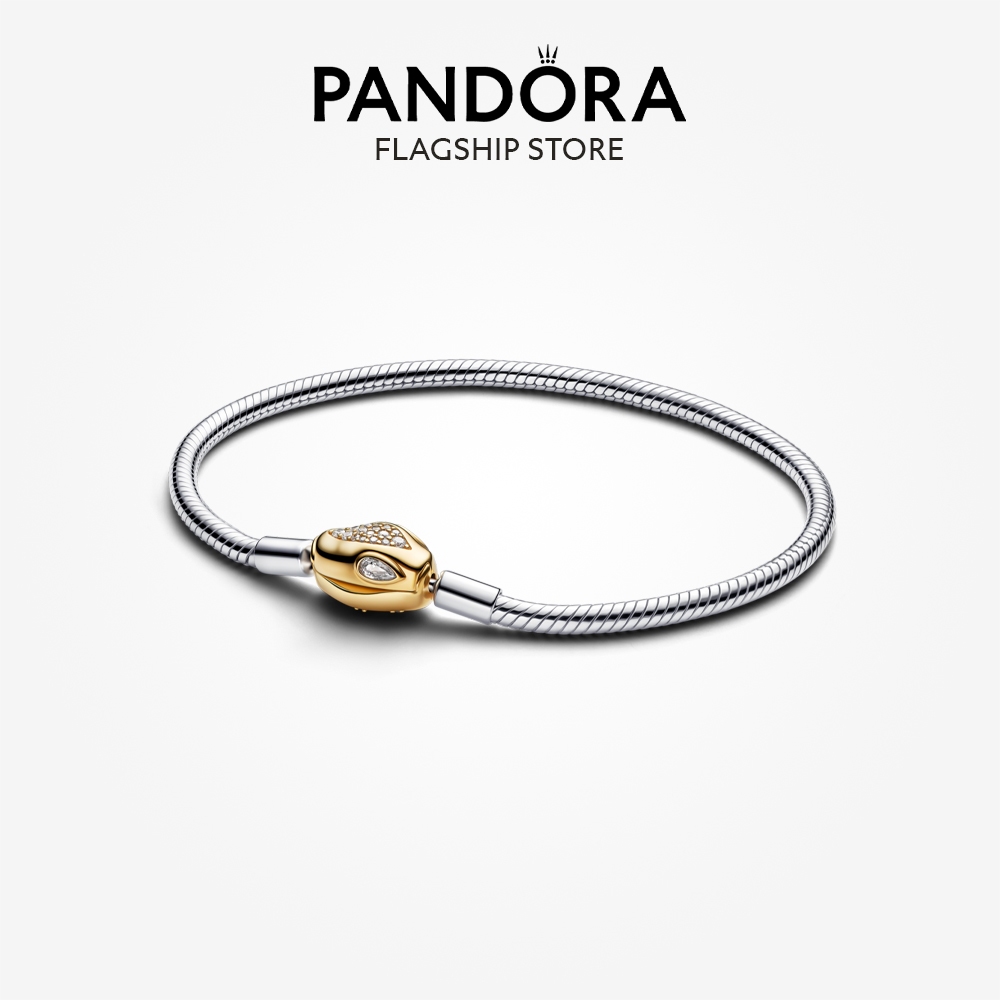 Pandora 14K Gold Plated Snake Clasp & Chain Bracelet | Shopee Malaysia