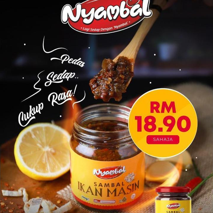 Nyambal Sambal Ikan Masin Pedas & Sedap | Halal | Tanpa Pengawet | 190g ...