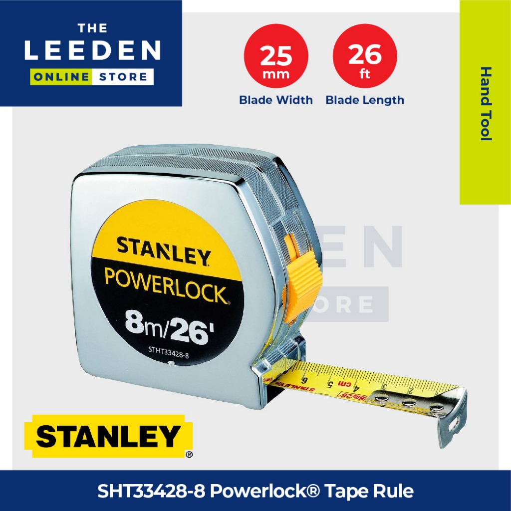 Stanley STHT33428-8 Tapes, Powerlock 8M/26' X 25MM | Shopee Malaysia