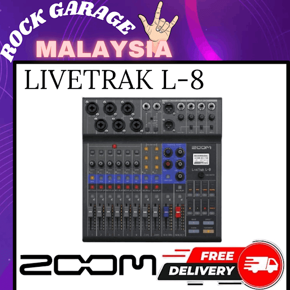 Zoom LiveTrak L8 - 8 Channel Digital Mixer / Recorder (L-8/L 8) | Shopee Malaysia