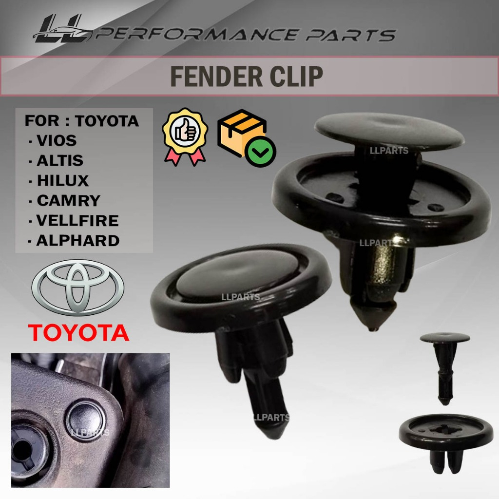 Toyota Vios Altis Camry Hilux Alphard Vellfire Fender Clip / Bumper ...