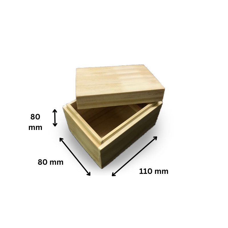 Mini wooden storage box 110mm x 80mm x 80mmH & Custom Size | Shopee ...