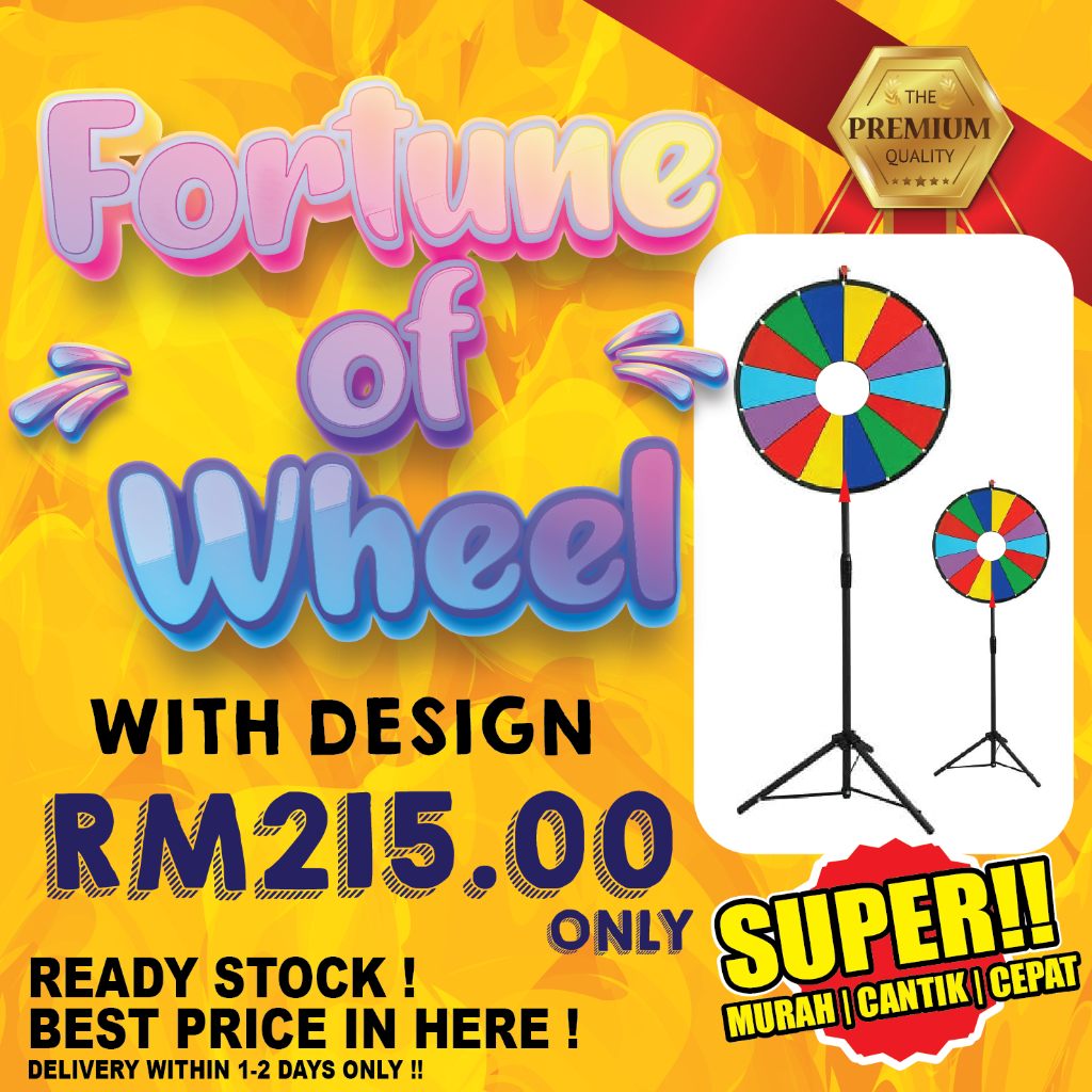 Spin & Win Fortune Of Wheel Stand Printing Inkjet Print Murah Harga ...