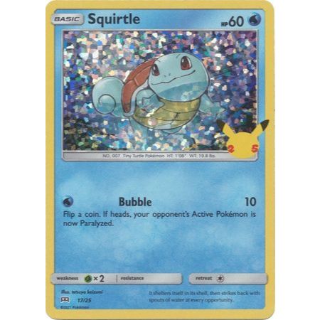 Pokemon TCG Squirtle - 17/25 - 25th Anniversary Holo Promo McDonalds ...