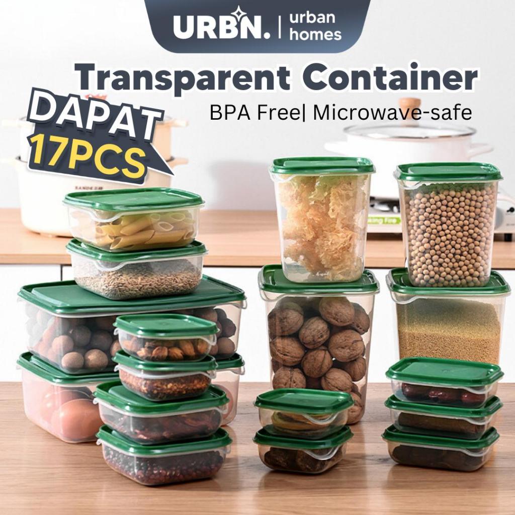 𝗨𝗥𝗕𝗔𝗡𝗛𝗢𝗠𝗘𝗦 17pcs BPA Free Microwave-safe Multipurpose Food Container ...