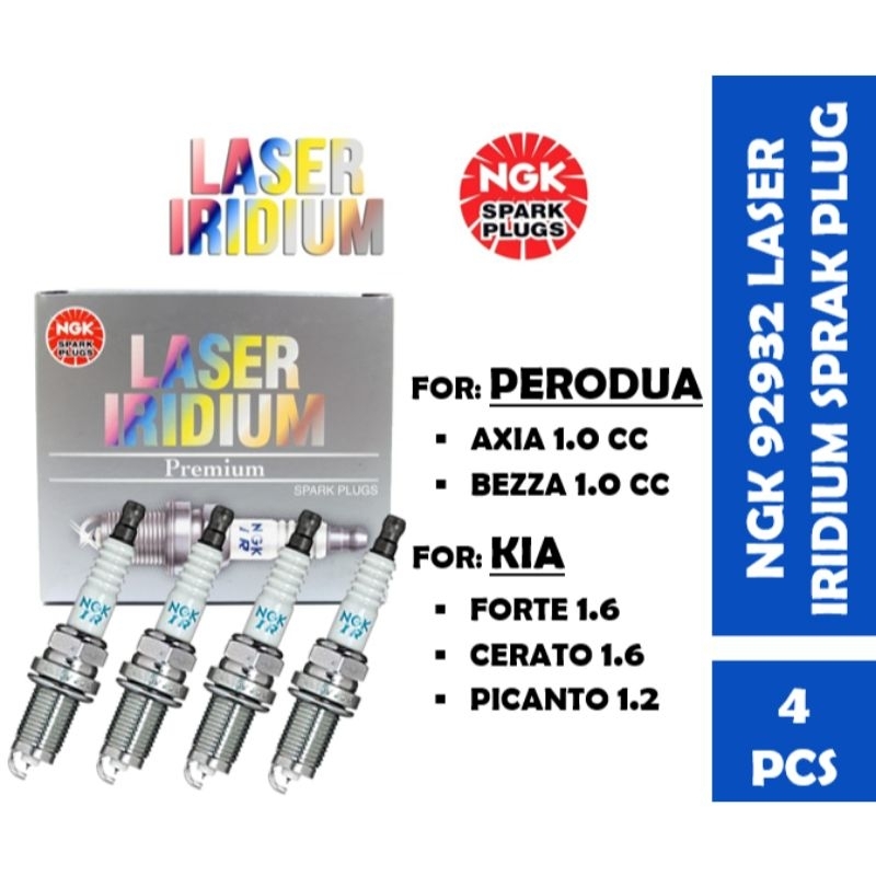 100% Original NGK 92932 laser iridium spark plug axia bezza 1.0 kia ...