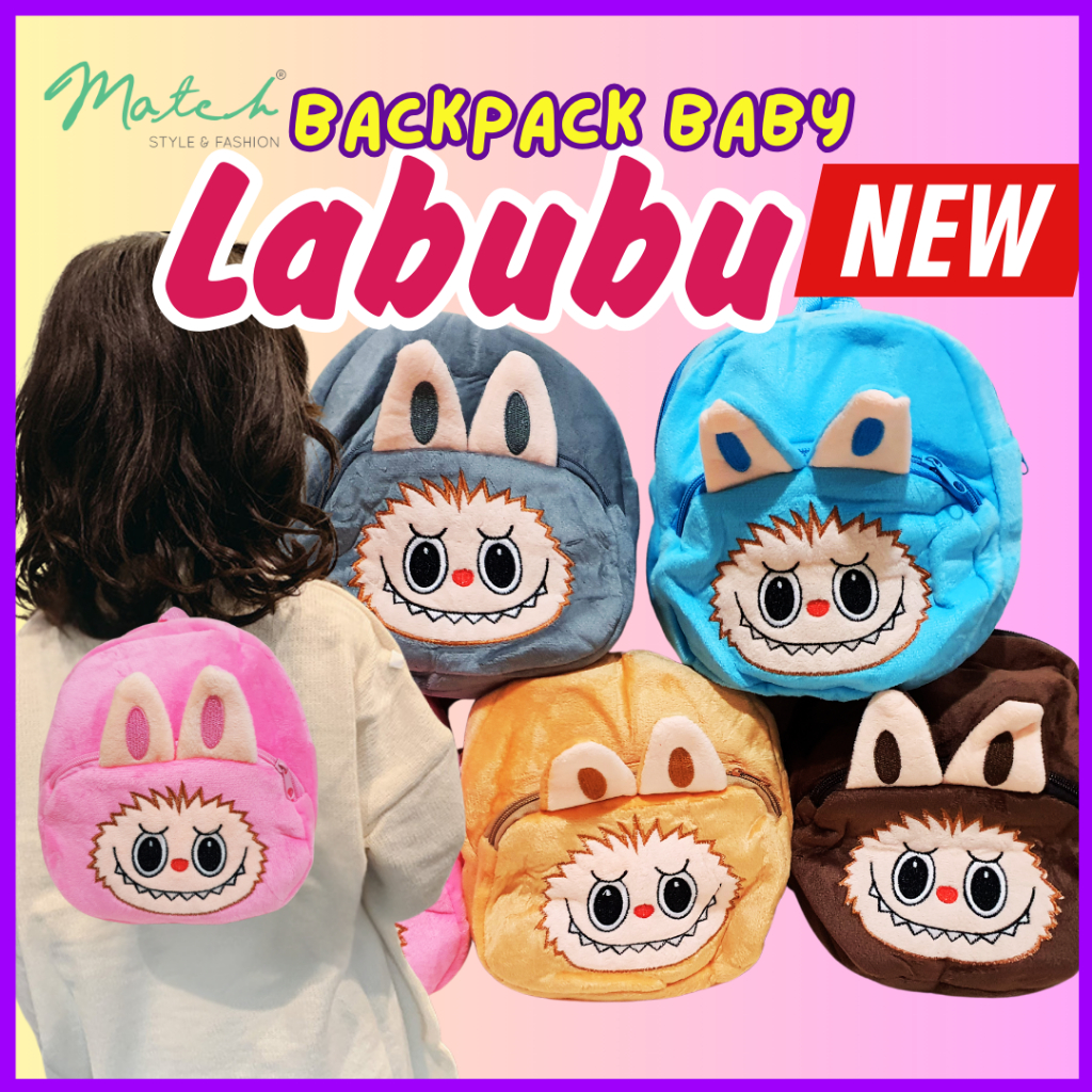 Labubu Baby Cartoon Backpack Kids Bag Cute Plush Rabbit Fashion Labubu ...